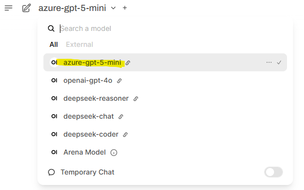 How to use Azure OpenAI with OpenWebUI